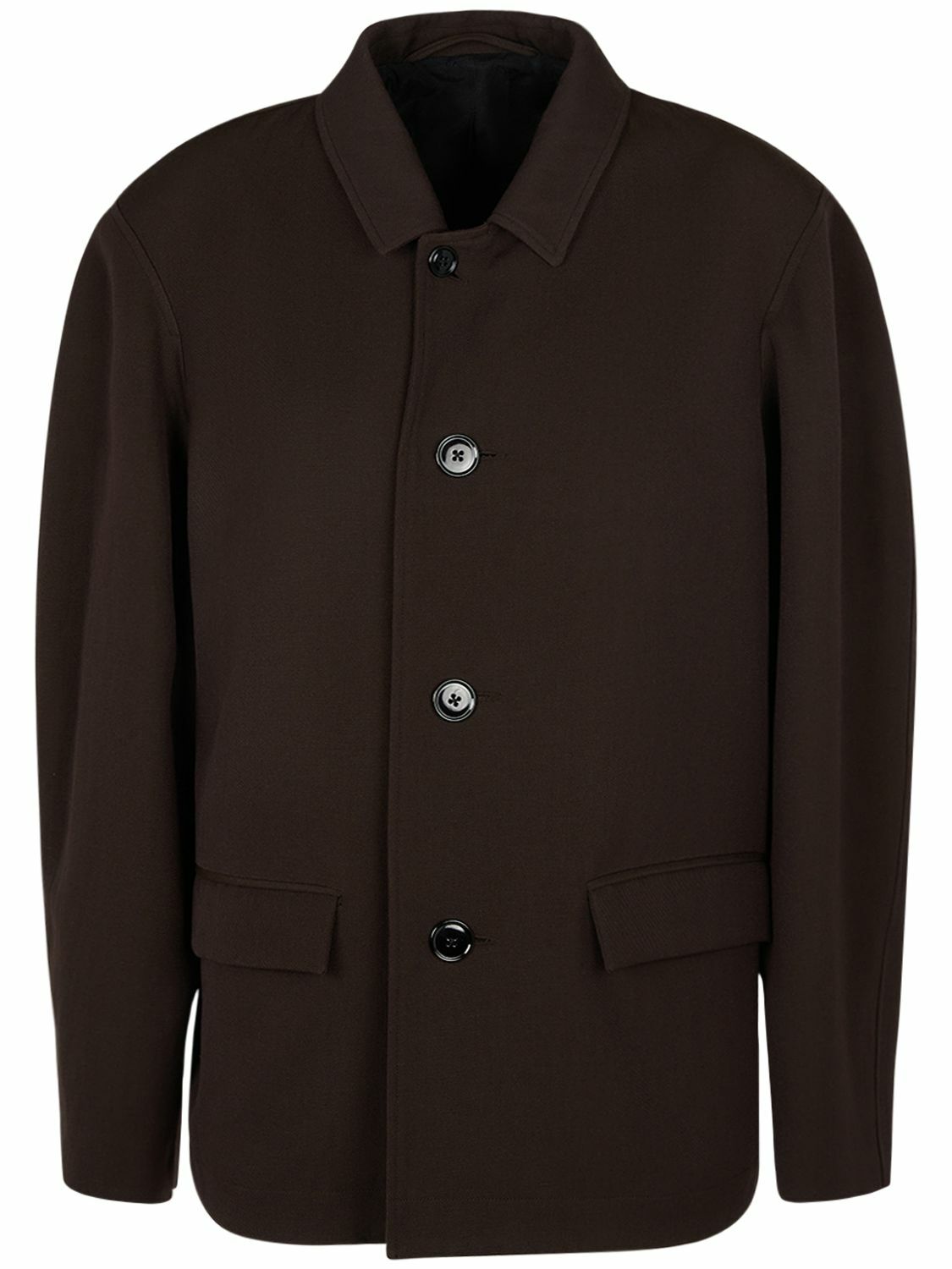 LEMAIRE - Buttoned Wool & Linen Coat Lemaire