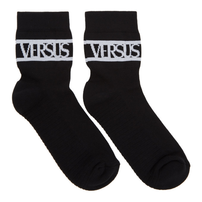 Versus Black Logo Socks Versus