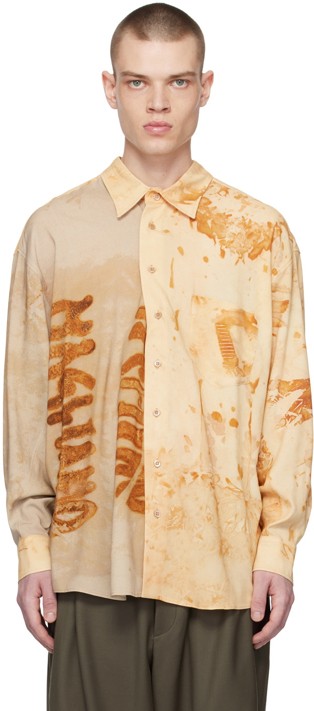 Magliano Beige Rusty Twisted Shirt Magliano