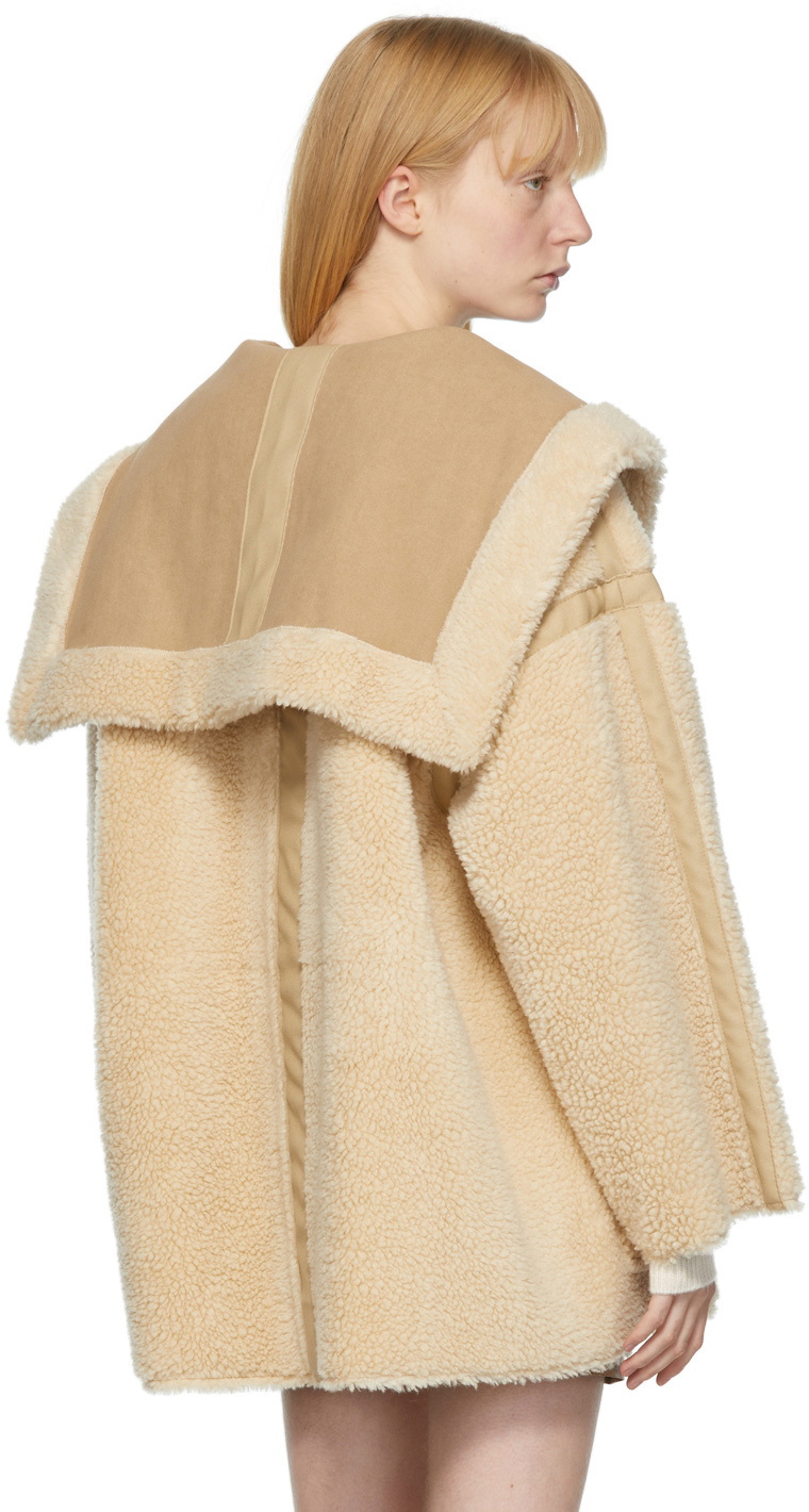 DRAE Beige Faux Shearling Jacket DRAE