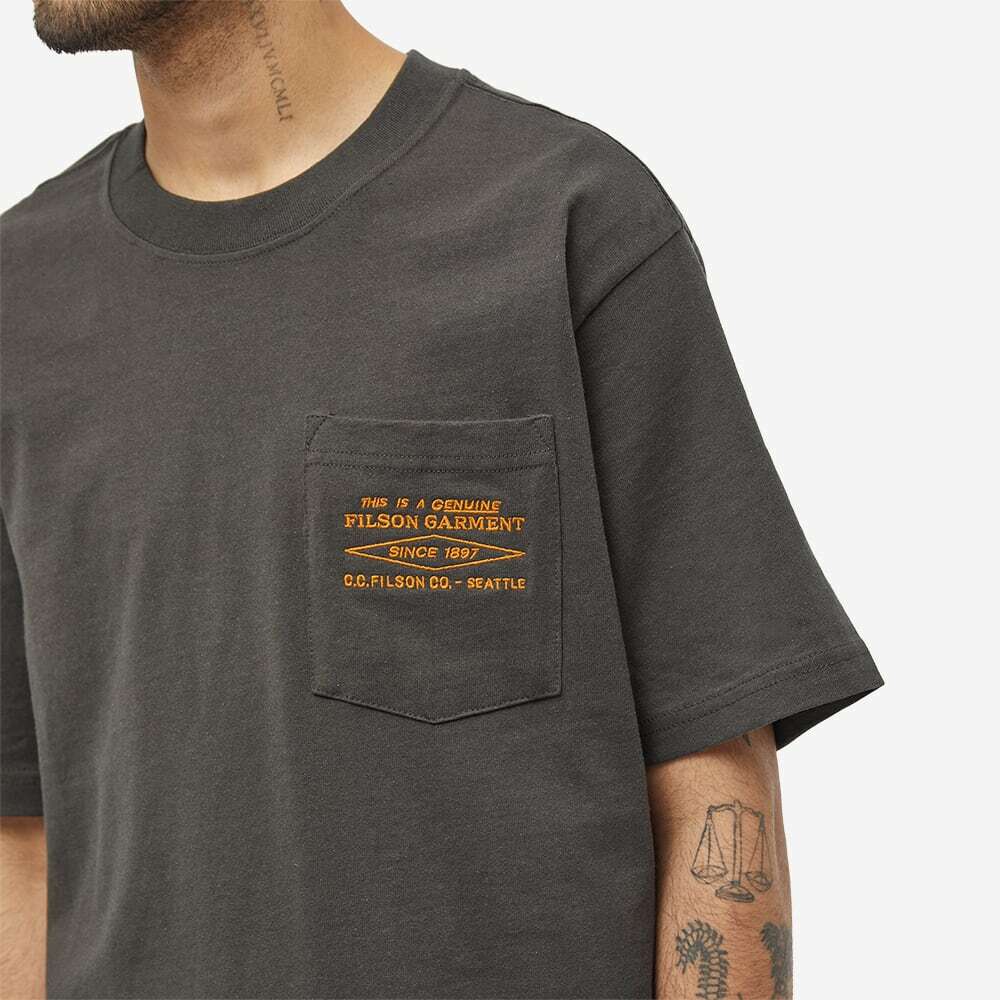 Filson Men's Embroidered Pocket T-Shirt in Black Filson