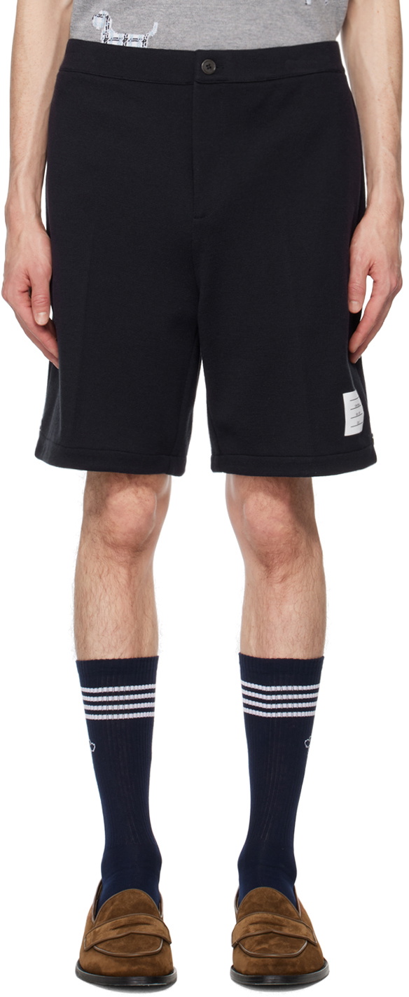 Thom Browne Navy Zip-Fly Shorts Thom Browne