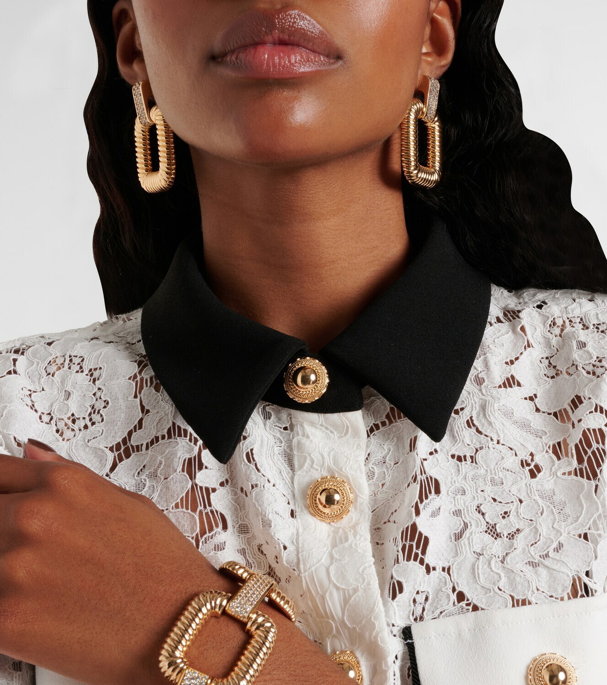 Self-Portrait Knocker crystal-embellished earrings Self-Portrait