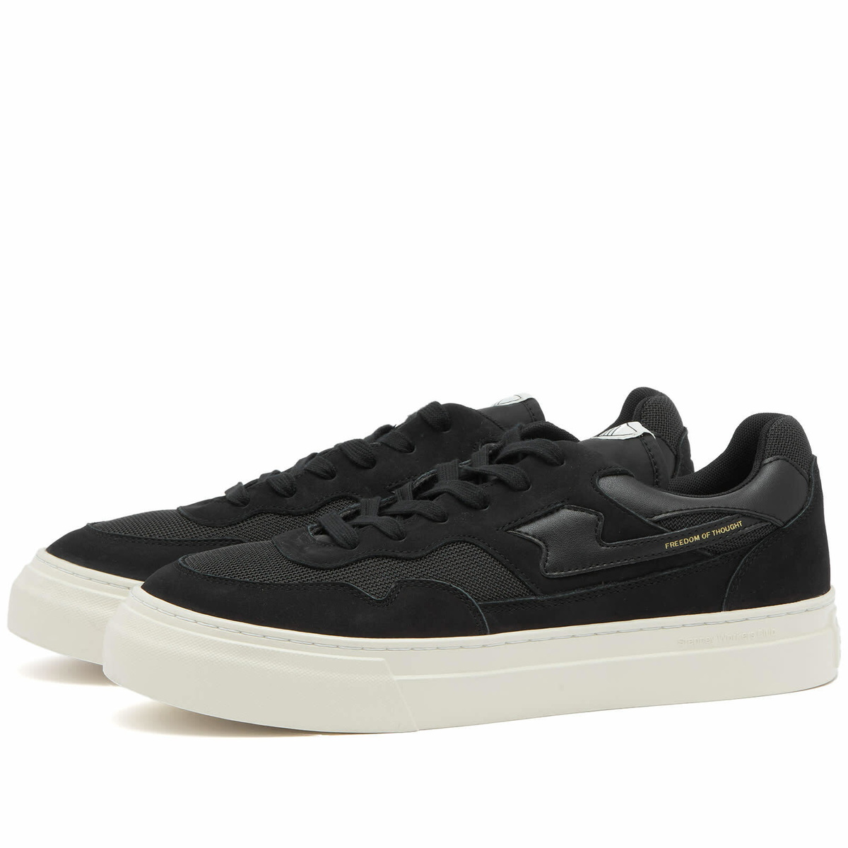 Stepney Workers Club Men's Pearl S-Strike Nubuck Sneakers in Black ...