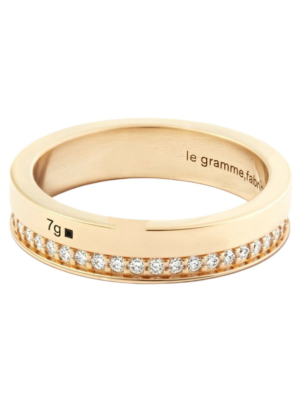 Le Gramme 18K Yellow Gold La 7g Polished Diamond Ring Le Gramme
