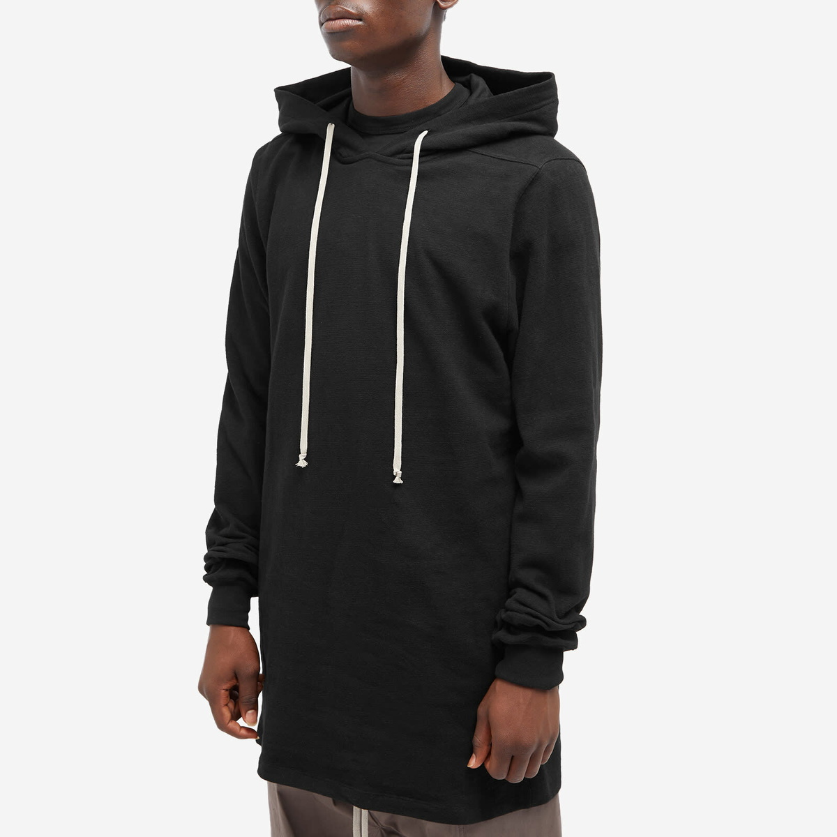 Rick Owens Men's Popover Hoodie in Black Rick Owens