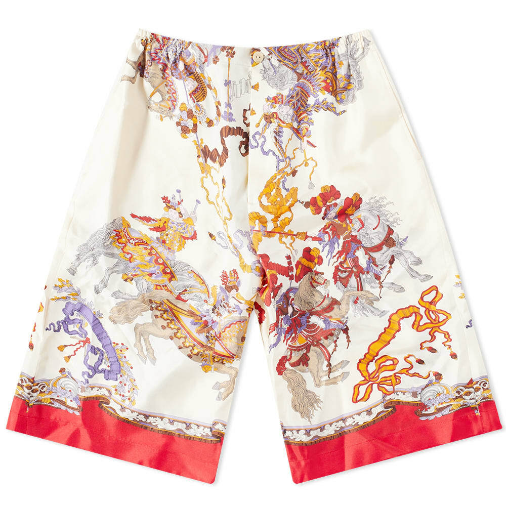Gucci Men's Patterned Short in Ivory/Red Gucci