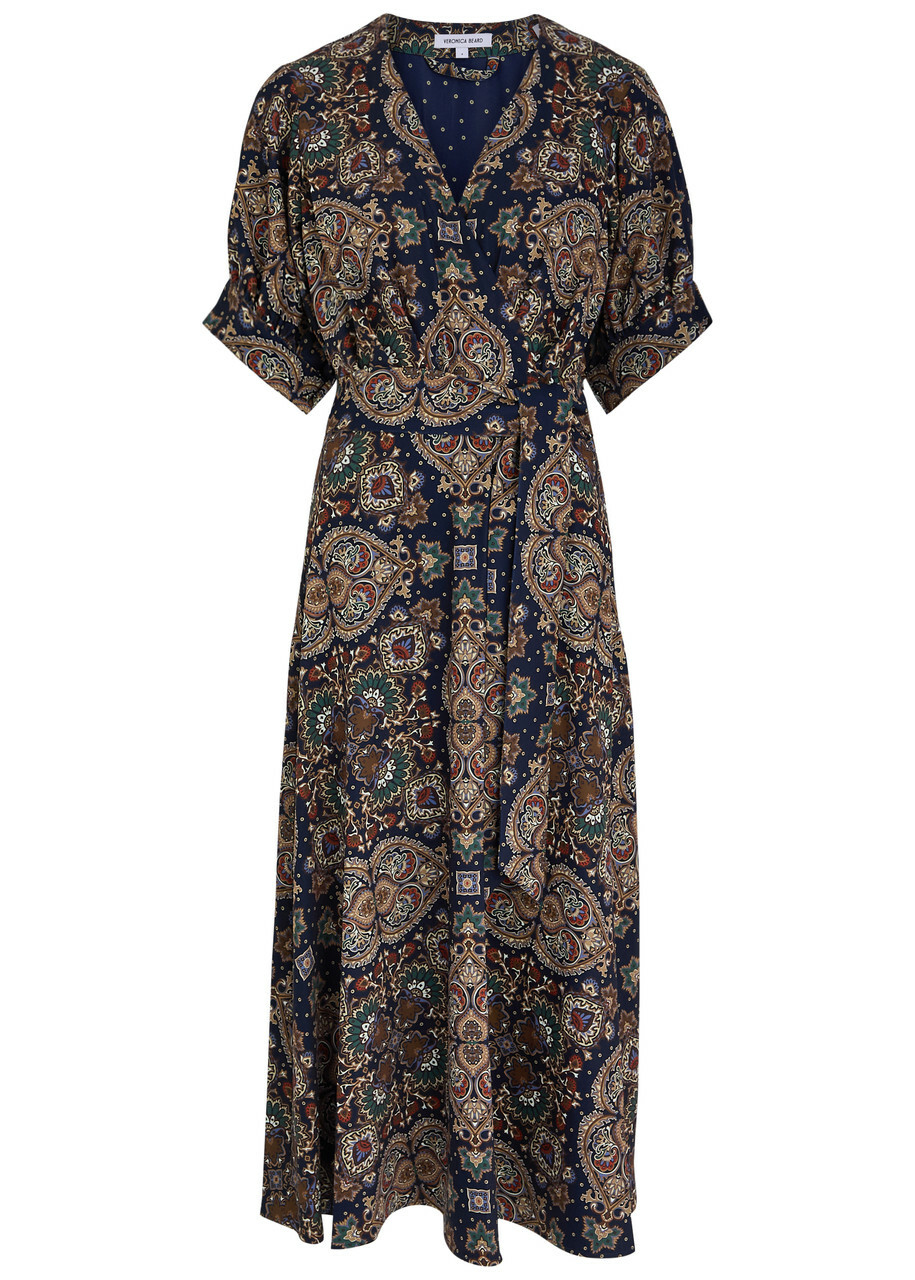 Veronica Beard Wyatt Printed Midi Dress Multicoloured Veronica Beard