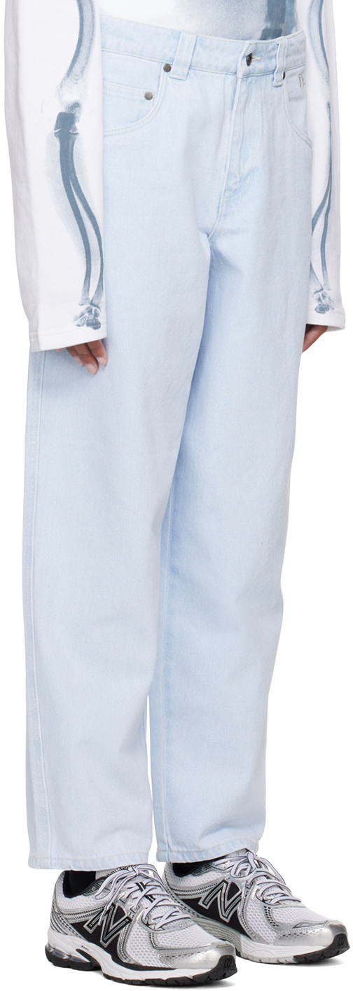 Dime Blue Embroidered Jeans Dime