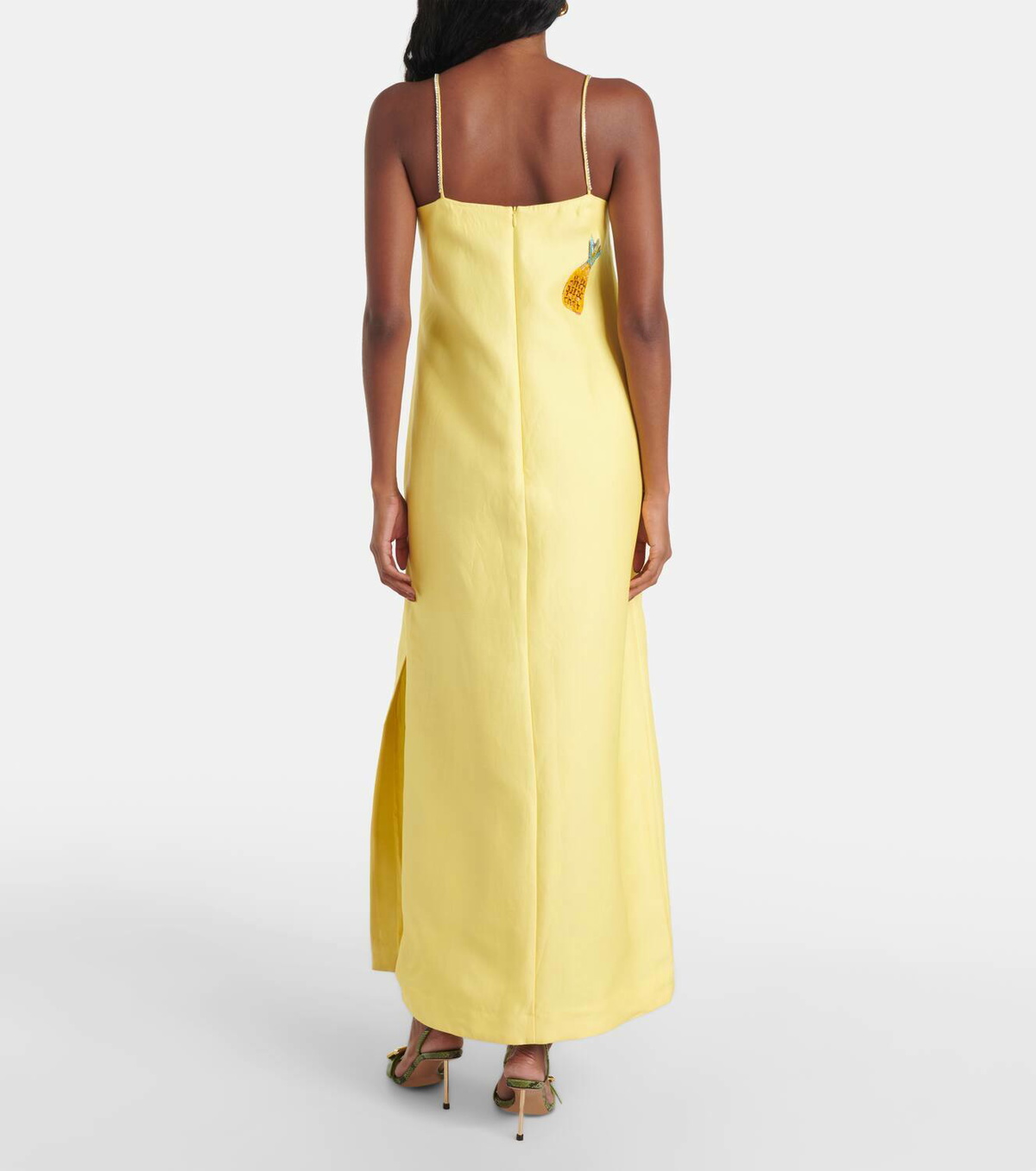 Alémais Diamond Dancer linen-blend midi dress ALÉMAIS