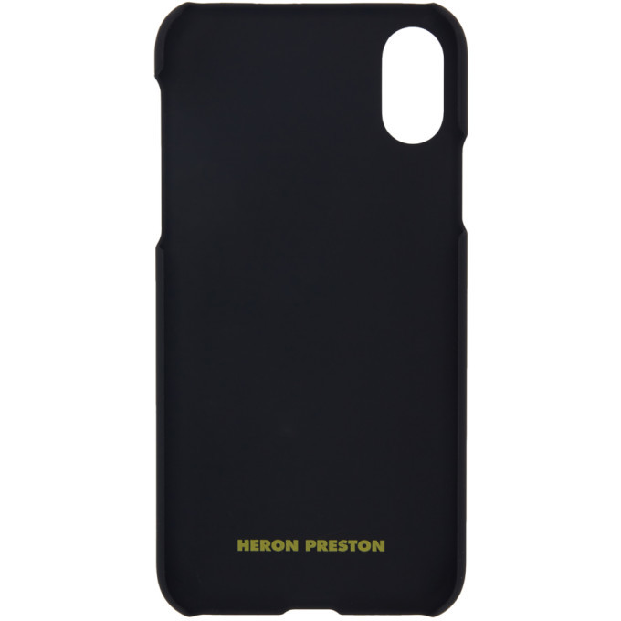 Heron Preston Black Logo Stamp iPhone X Case Heron Preston