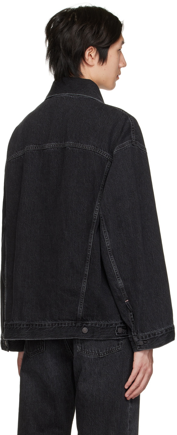 Acne Studios Black Loose-Fit Denim Jacket Acne Studios