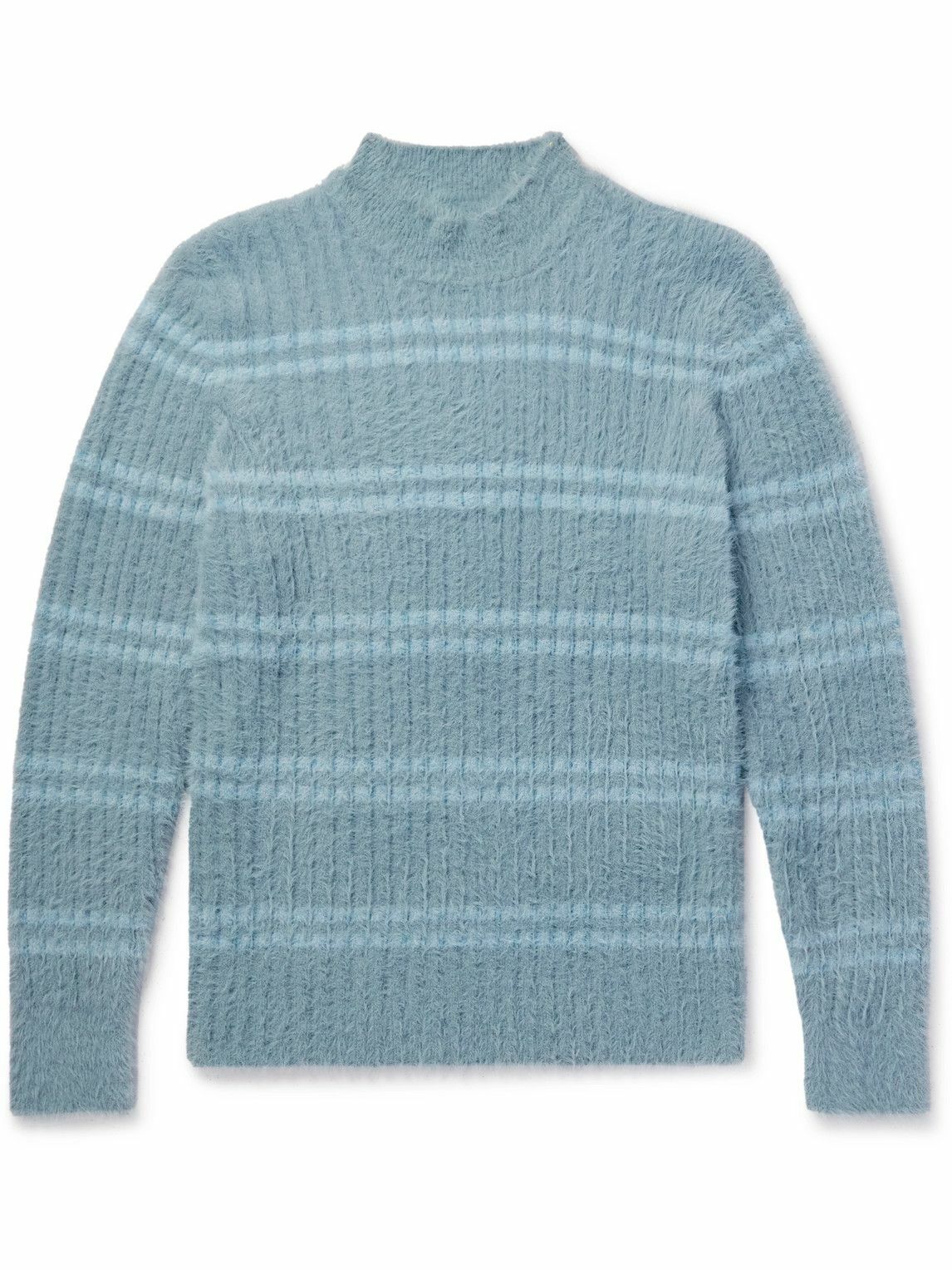 Jacquemus - Striped Ribbed-Knit Sweater - Blue Jacquemus