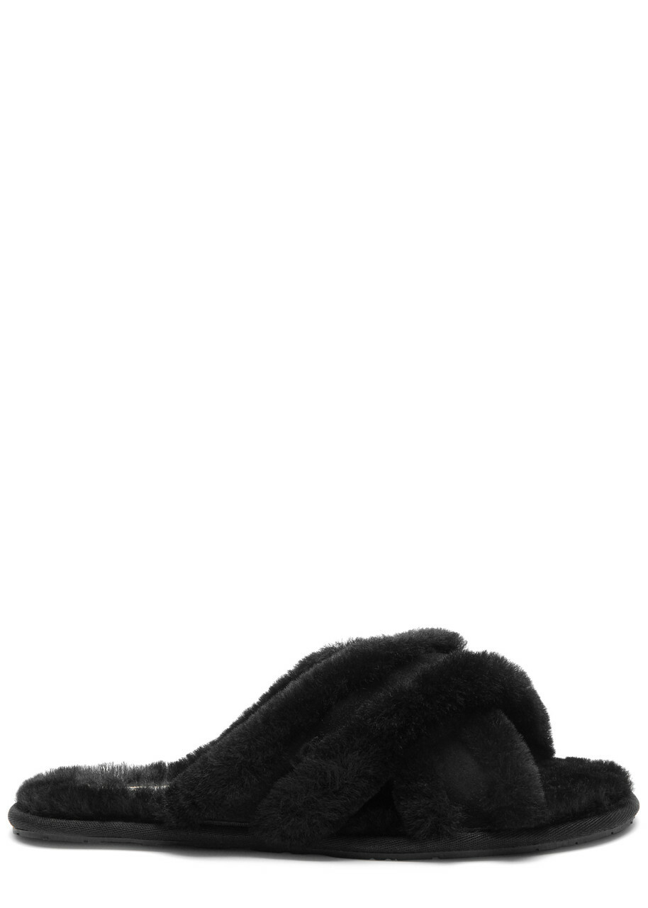 Ugg Scuffita Shearling Slippers Black Ugg