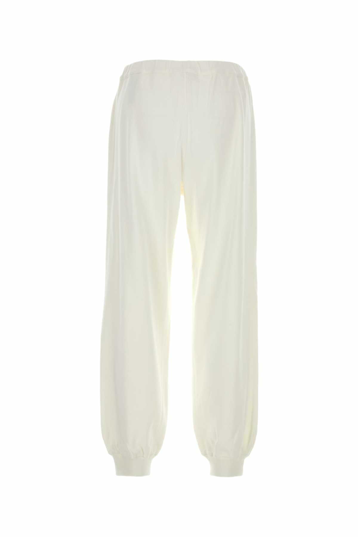 The Row White Cotton Avo Joggers The Row