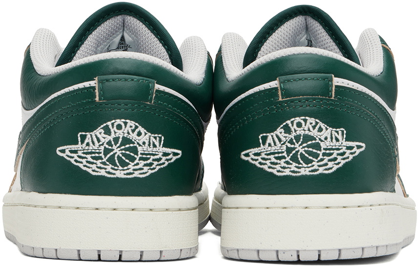 Nike Jordan White & Green Air Jordan 1 Low SE Sneakers Nike Jordan Brand