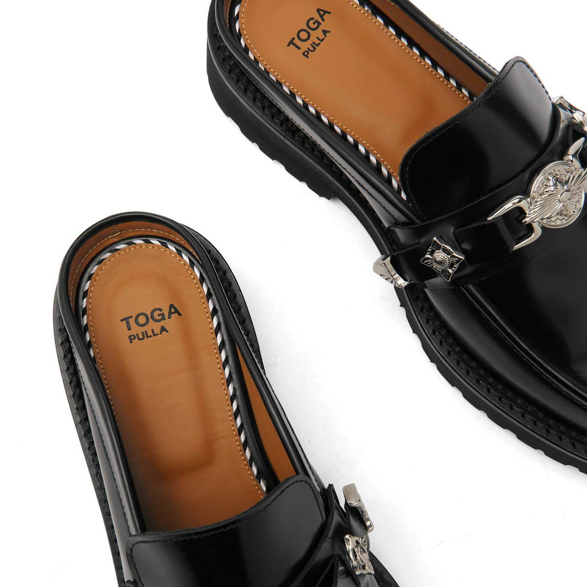 Toga Pulla Women's TOGA Leather Loafer in Black Toga Pulla