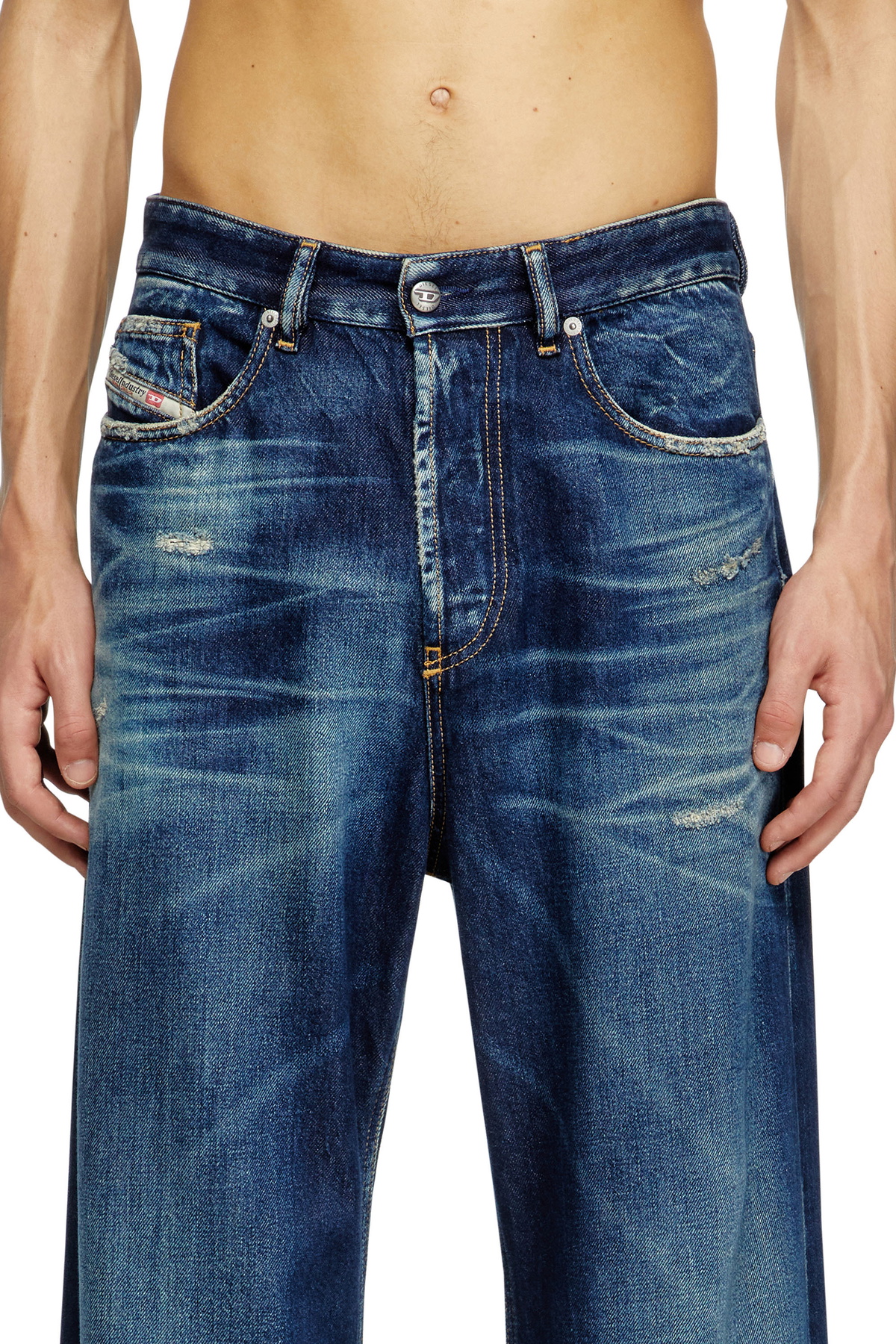 Diesel Relaxed Jeans - D-Rise - Jeans Mens in Blue Diesel