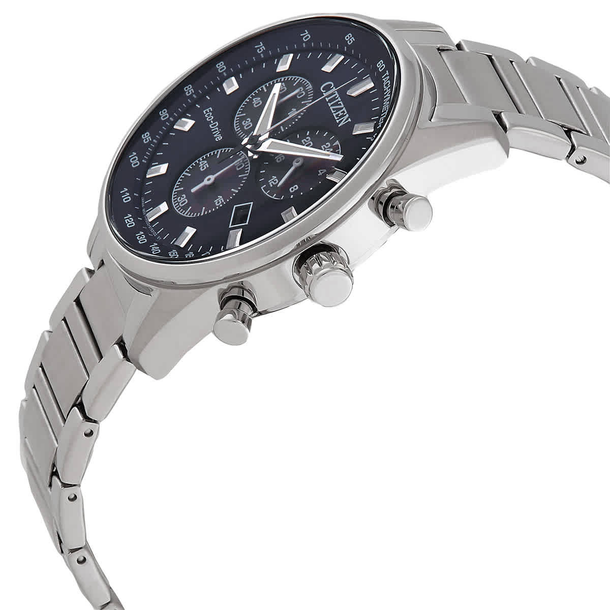 Citizen Chronograph Blue Dial Stainless Steel Mens Watch AT2390-82L Citizen