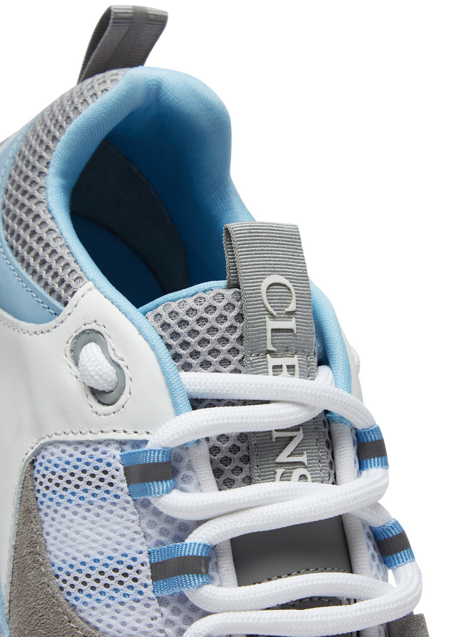 Cleens Aero Panelled Mesh Sneakers Blue Cleens