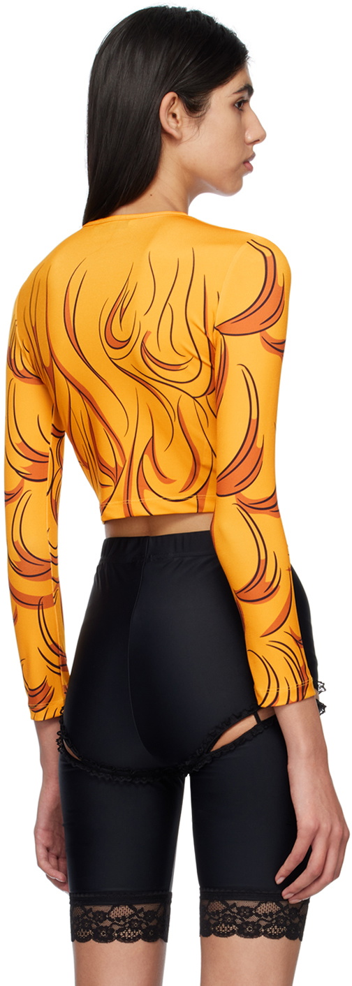 Pushbutton SSENSE Exclusive Yellow Crying Girl Long Sleeve T-Shirt Pushbutton