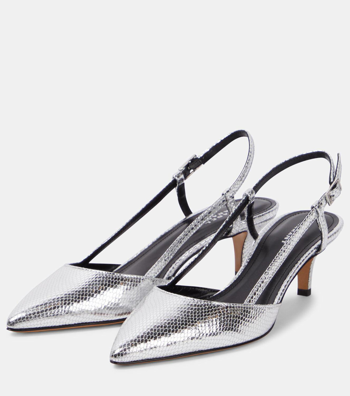 Isabel Marant Pilia metallic leather slingback pumps Isabel Marant