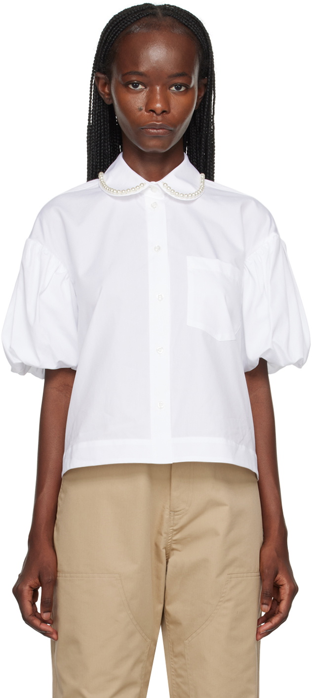 Simone Rocha White Puff Sleeve Shirt Simone Rocha
