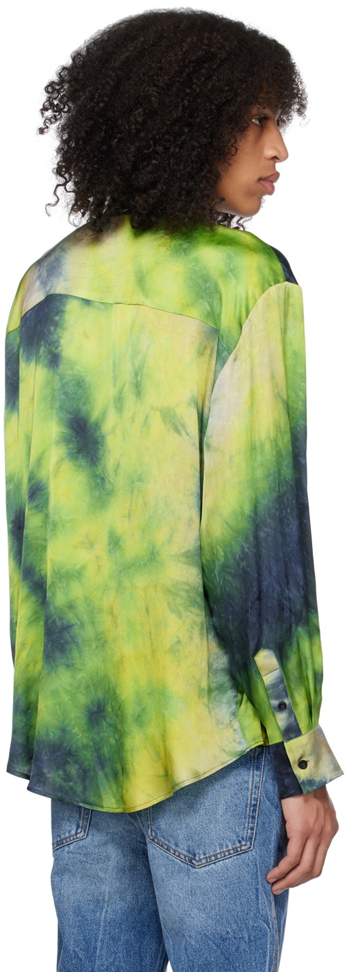 MSGM Green & Blue Tie-Dye Shirt MSGM