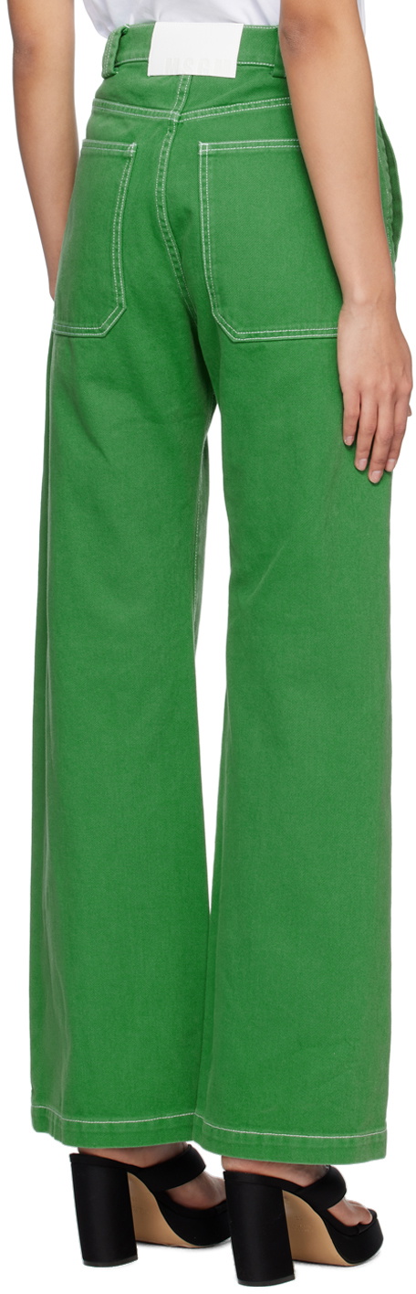 MSGM Green Baggy Jeans MSGM