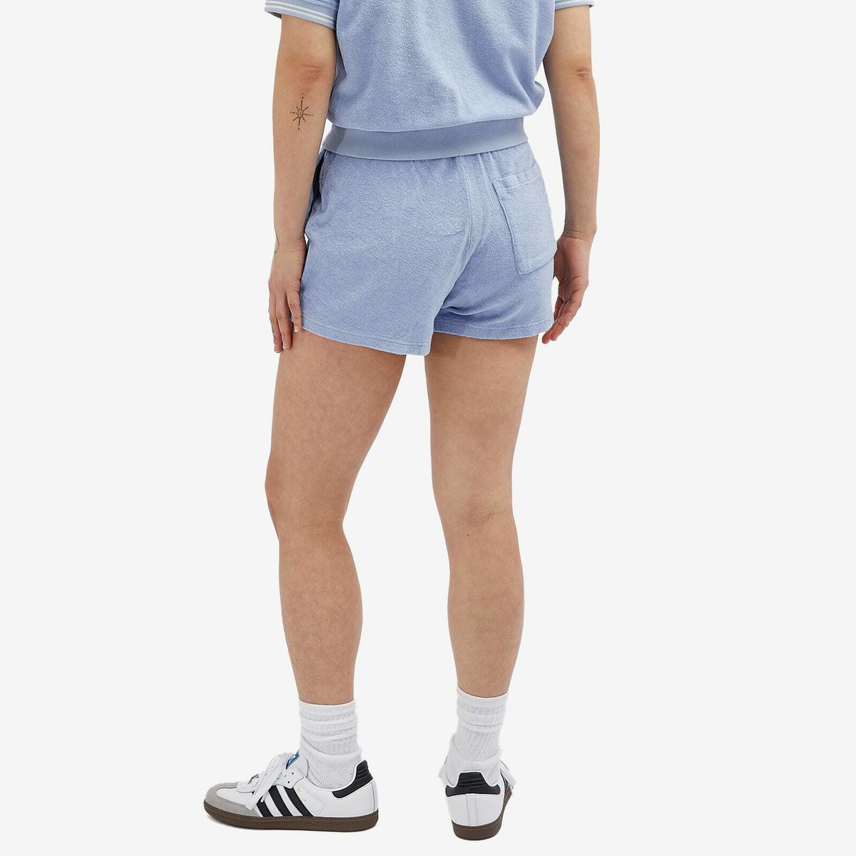 Sporty & Rich Women's Syracuse Terry Shorts in Washed Periwinkle Sporty ...