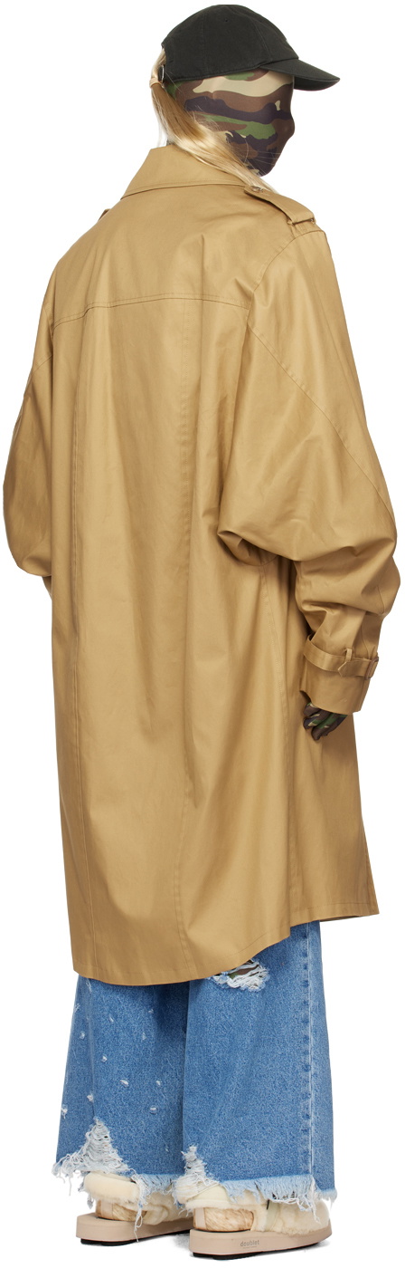 Doublet Beige Invisible Trench Coat Doublet