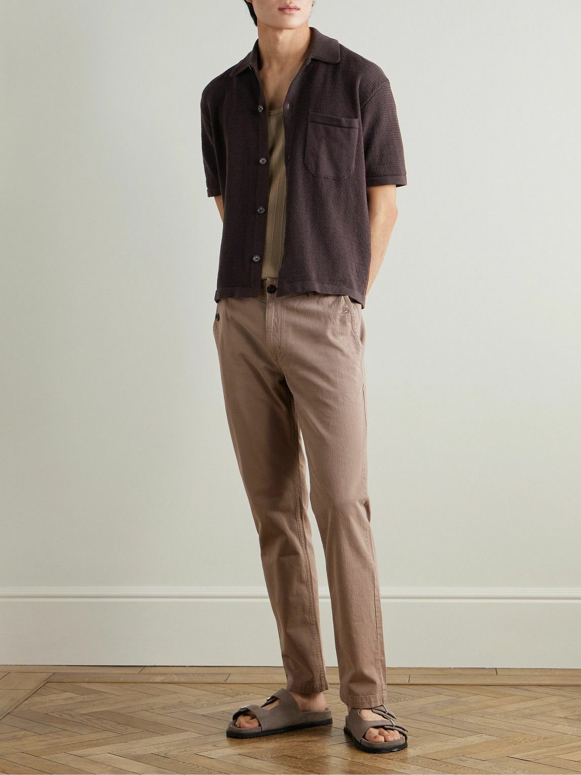 Oliver Spencer - Open-Knit Organic Cotton Shirt - Brown Oliver Spencer
