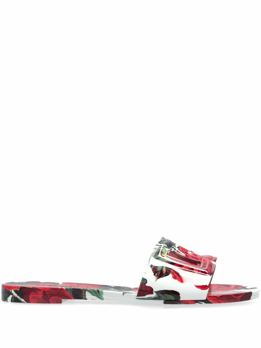 Dolce & Gabbana DG Floral-Print Slides Dolce & Gabbana