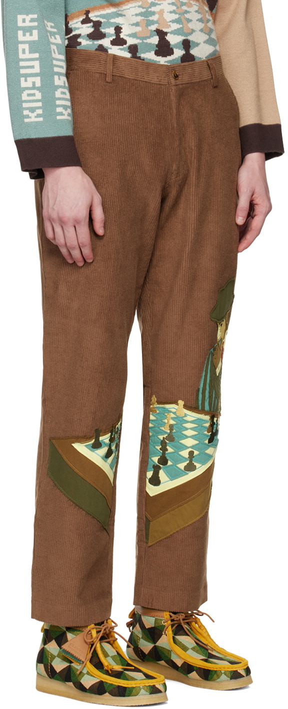 KidSuper Brown Chess Not Checkers Trousers KidSuper