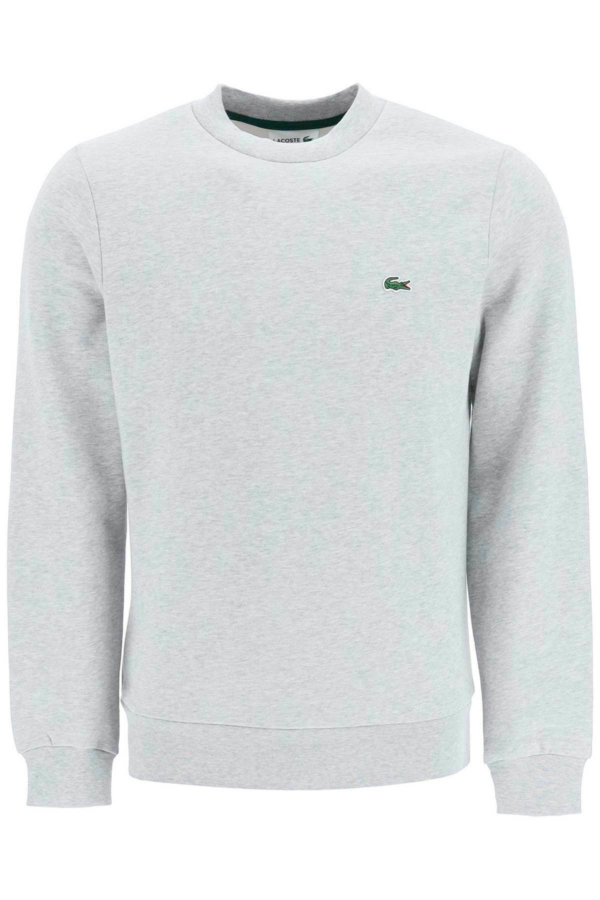 LACOSTE classic fit crewneck sweatshirt Grey Lacoste
