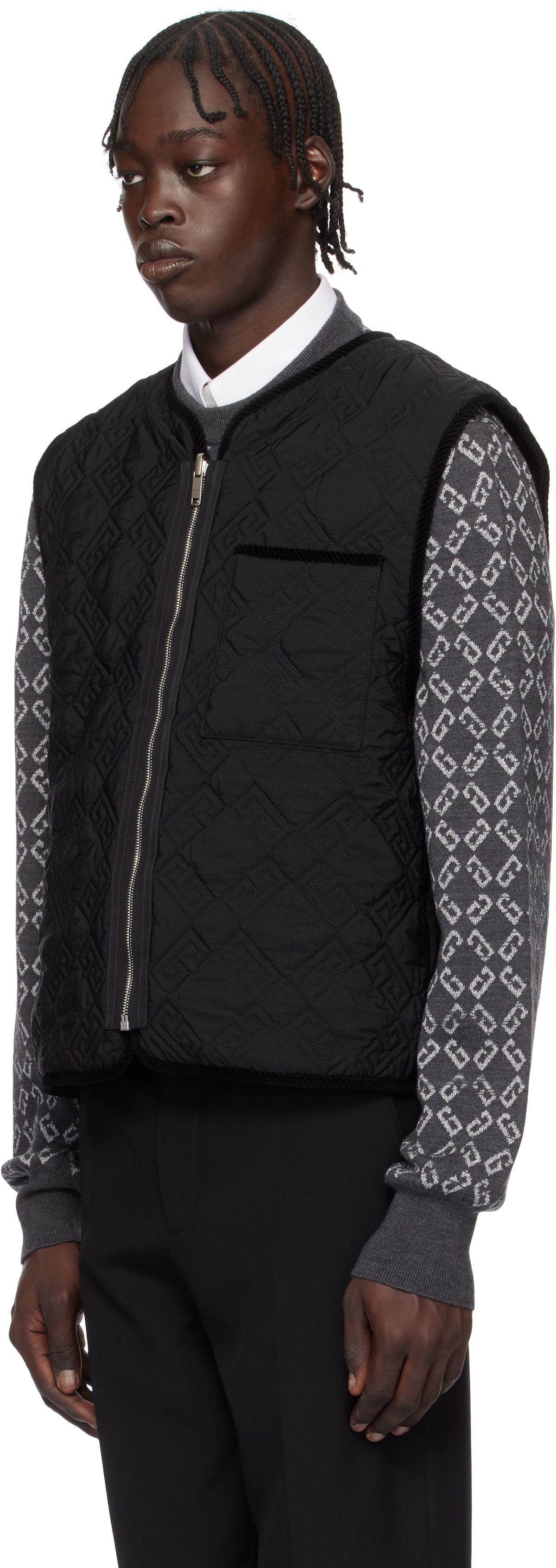 Givenchy Black Monogram 72 Reversible Vest Givenchy