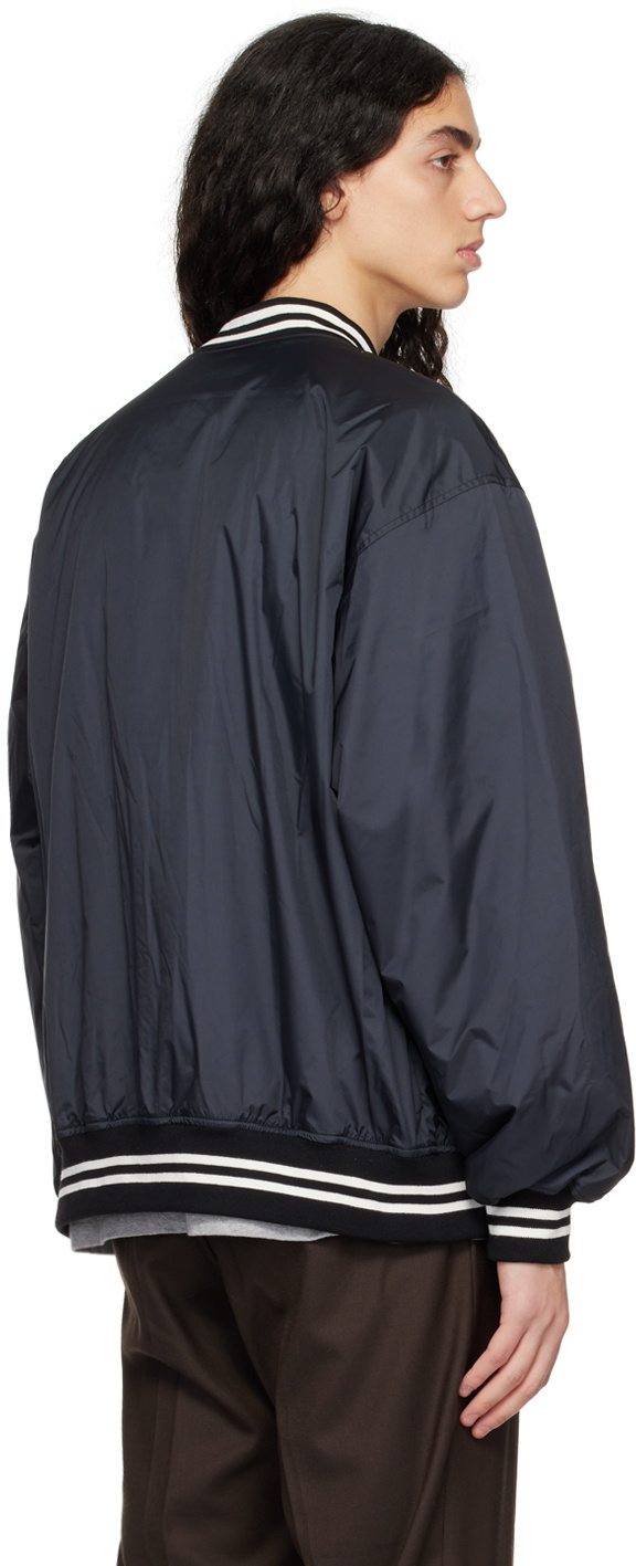 Neighborhood Black Appliqué Bomber Jacket Neighborhood