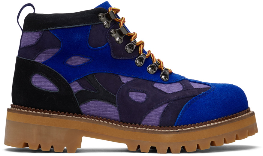 KidSuper Blue & Purple Swirls Boots KidSuper