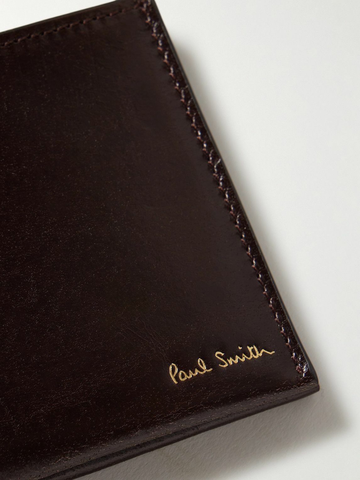 Paul Smith - Glossed-Leather Billfold Wallet Paul Smith