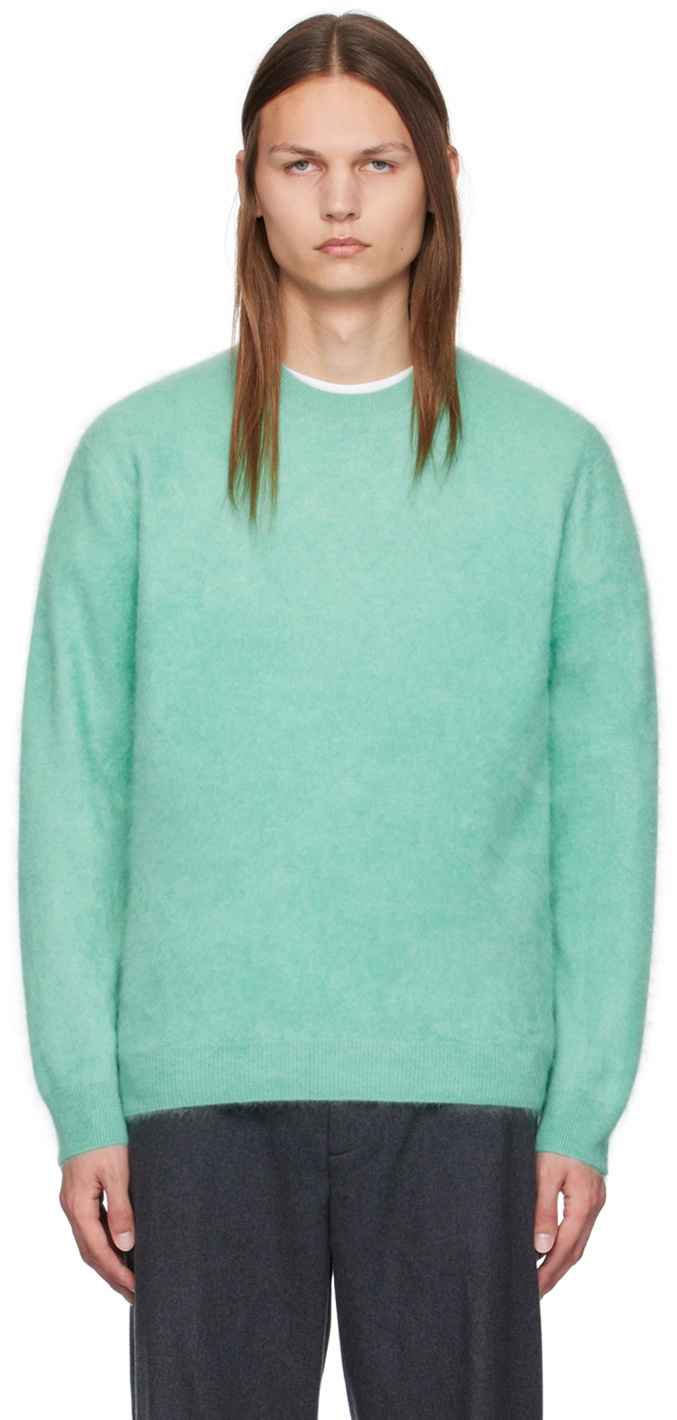 Solid Homme Green Crewneck Sweater Solid Homme