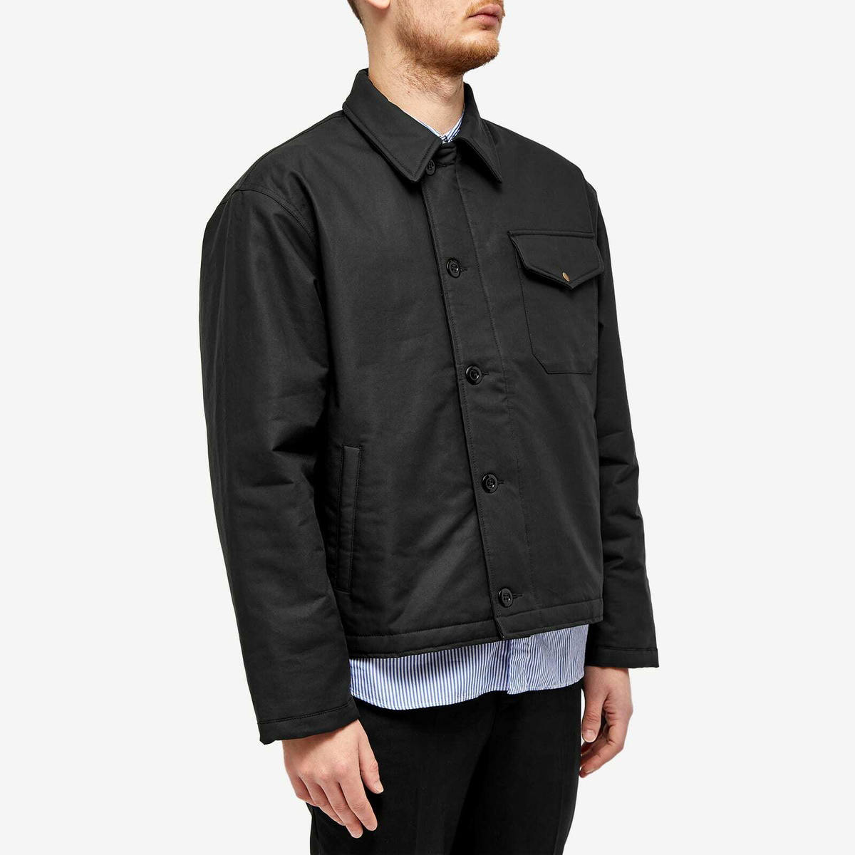 Uniform Bridge Men's Insulation A-2 Deck Jacket in Black Uniform Bridge