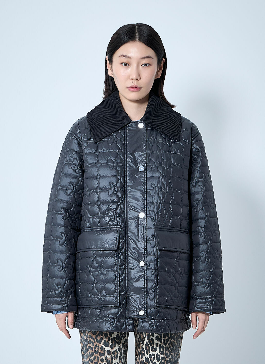 GANNI Shiny Quilted Jacket GANNI