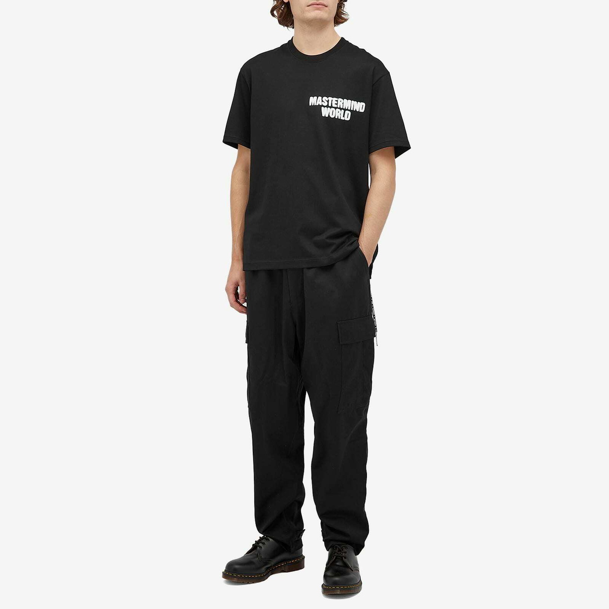 MASTERMIND WORLD Men's Regular Cargo Pants in Black MASTERMIND WORLD