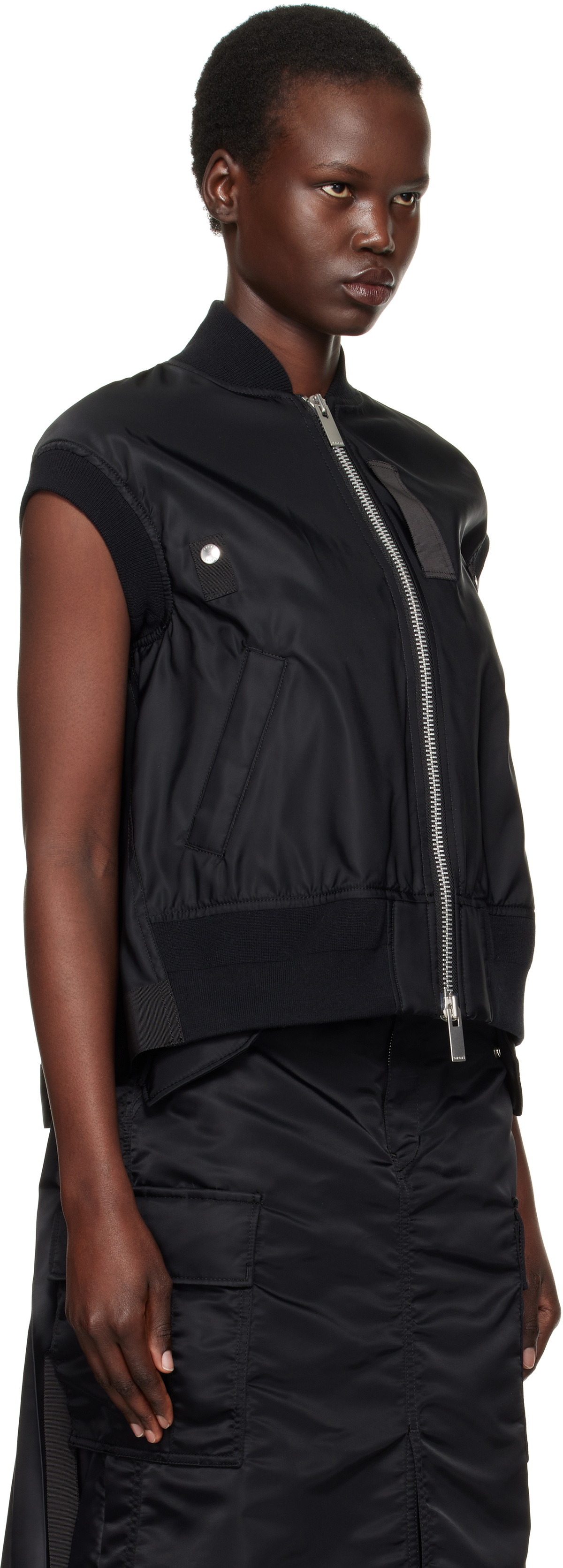 sacai Black Twill Vest Sacai