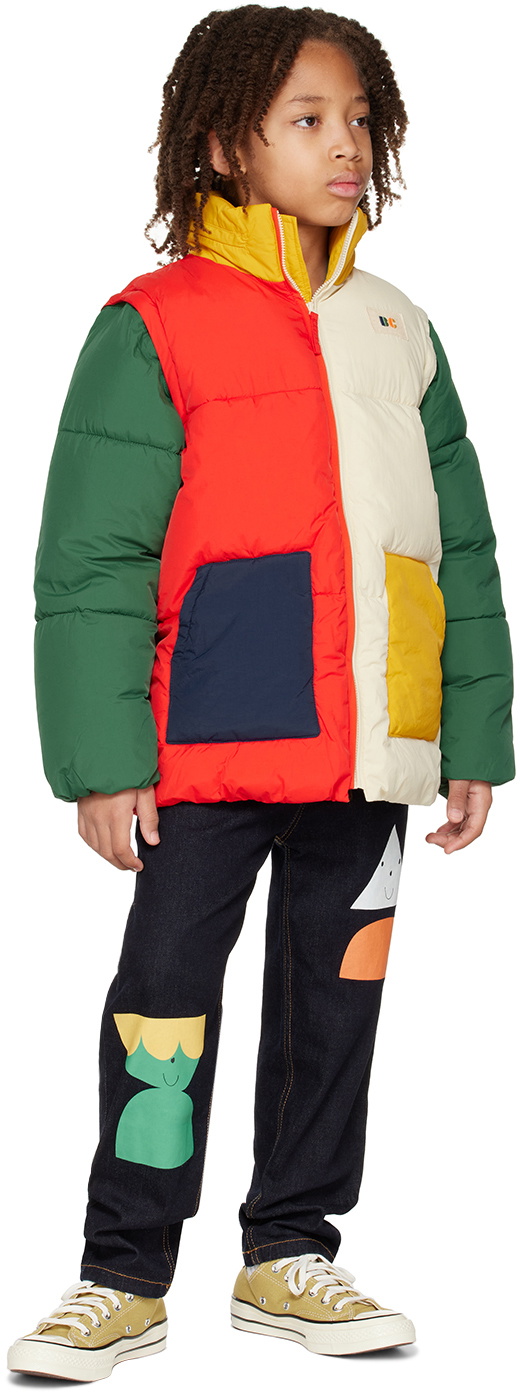 Bobo Choses Kids Multicolor Color Block Puffer Jacket Bobo Choses