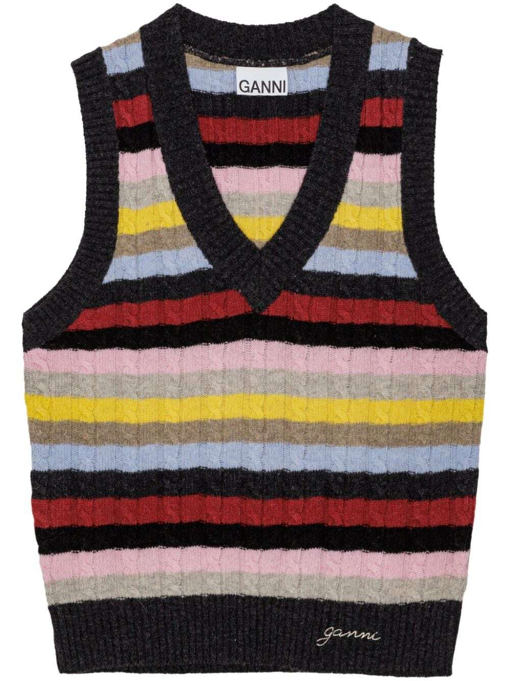 GANNI - Wool V-necked Vest GANNI