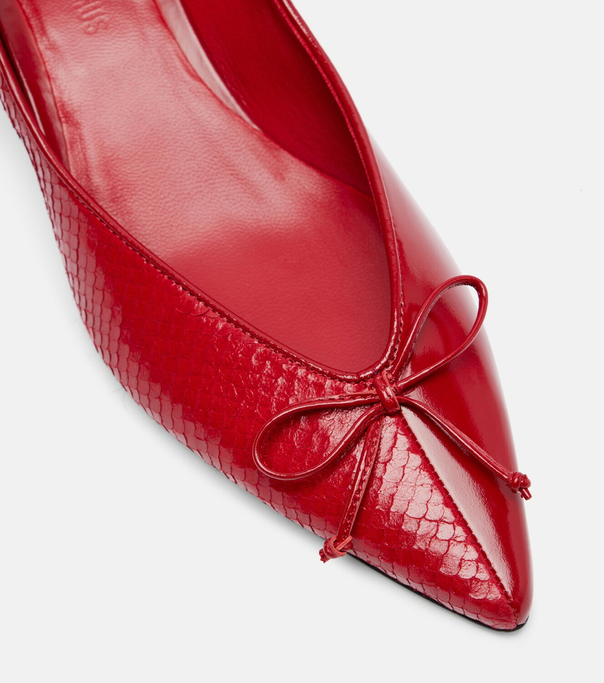 Jacquemus Tourni snake-effect leather pumps Jacquemus