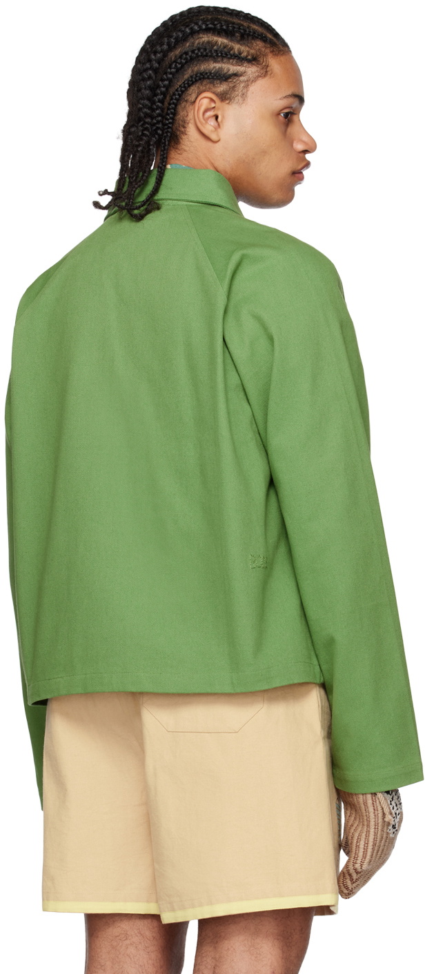 Bode Green Cropped Jacket Bode