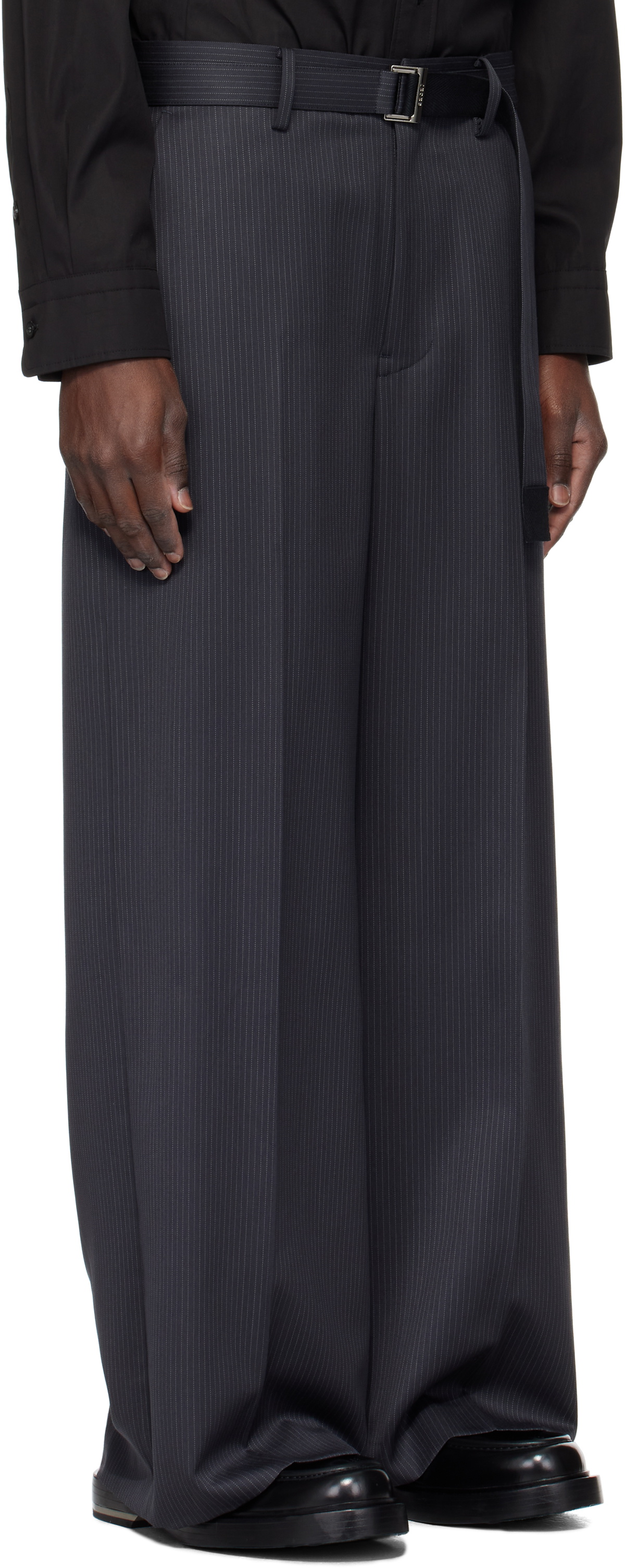 sacai Black Doeskin Trousers Sacai
