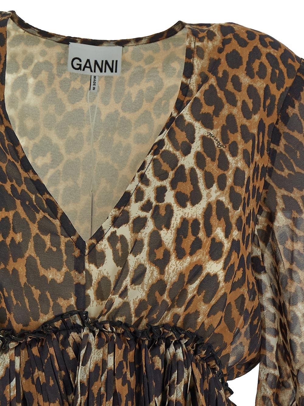 Ganni Leopard Blouse GANNI
